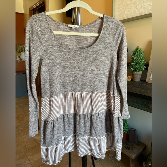 easel | Tops | Easel Long Sleeve Tiered Top | Poshmark